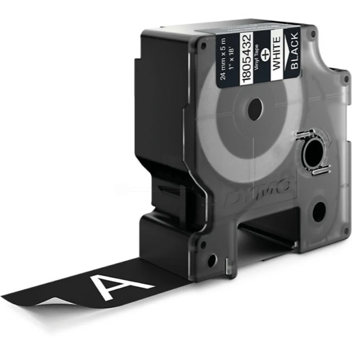 Dymo Label Vinyl Hvit På Sort 24mm 5.5m 1805432 - | Yaha.no