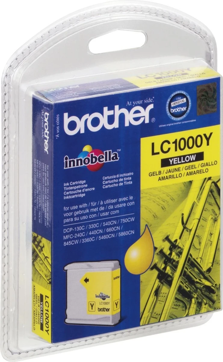 Brother Blekkpatron Lc-1000y Gul (6.5ml) (400 Sider) - | Yaha.no